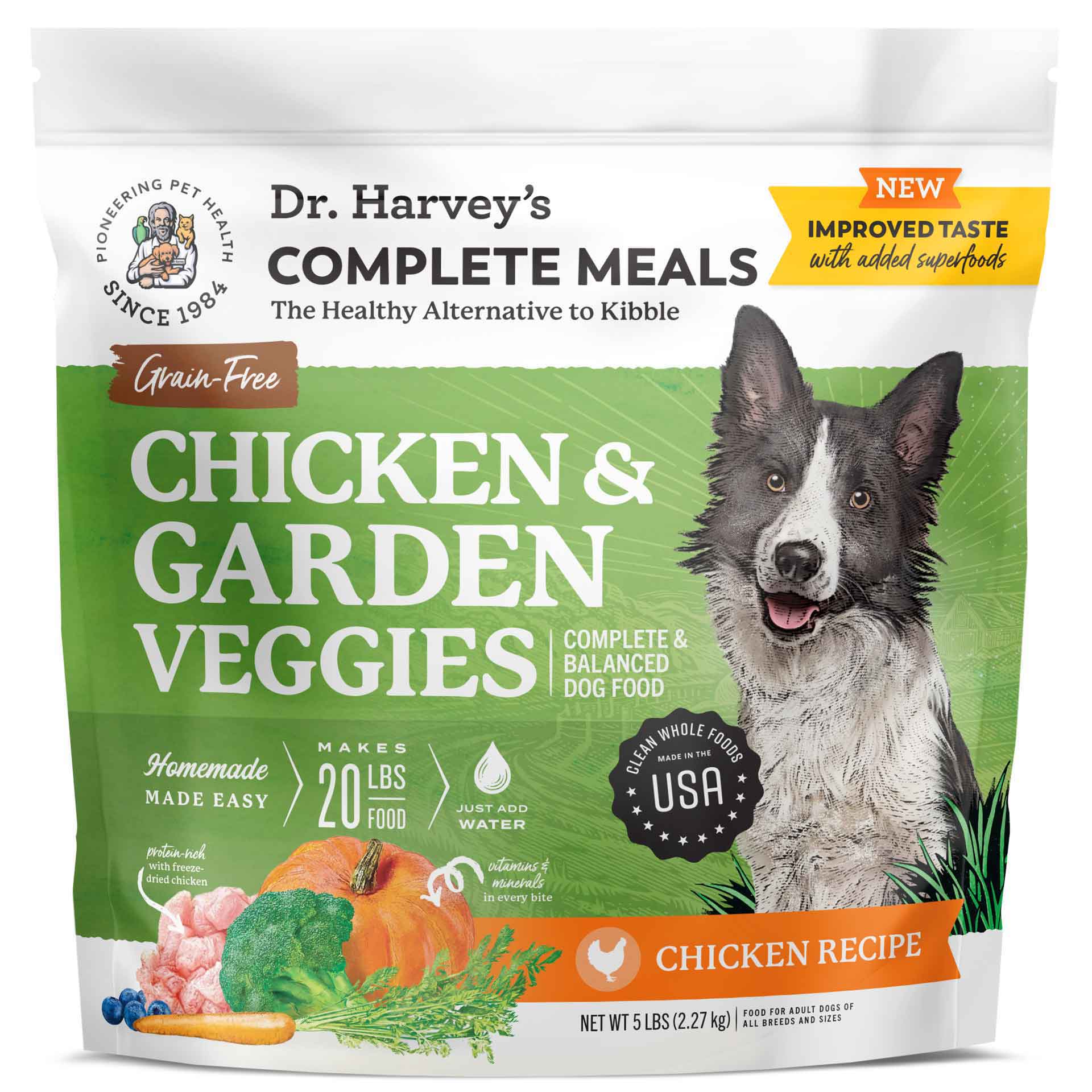 Grain Free Dehydrated Dog Food Garden Veggies Dr. Harveys